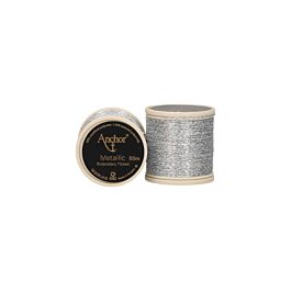 Anchor Metallic Embroidery Thread - 301 Silver